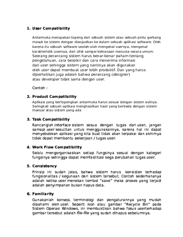 (DOC) User Compatibility