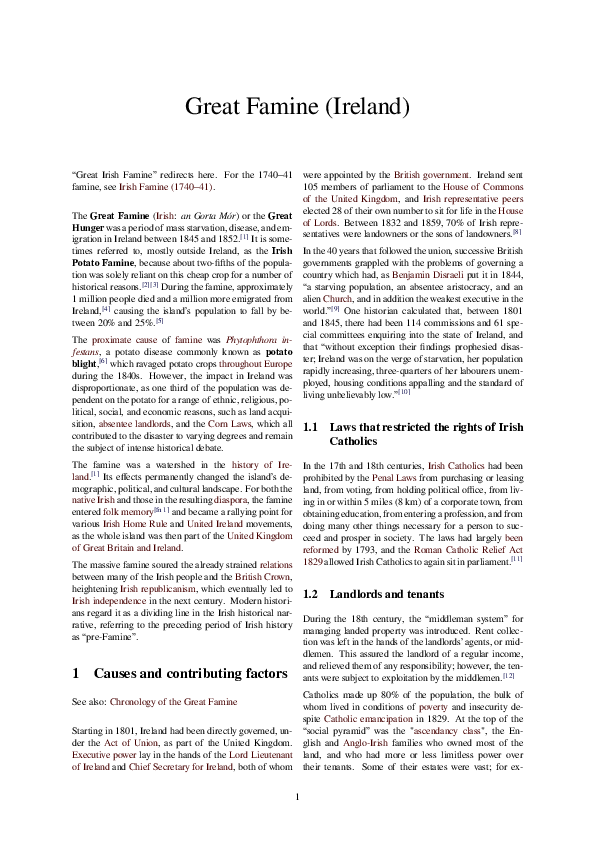(PDF) Great Famine (Ireland