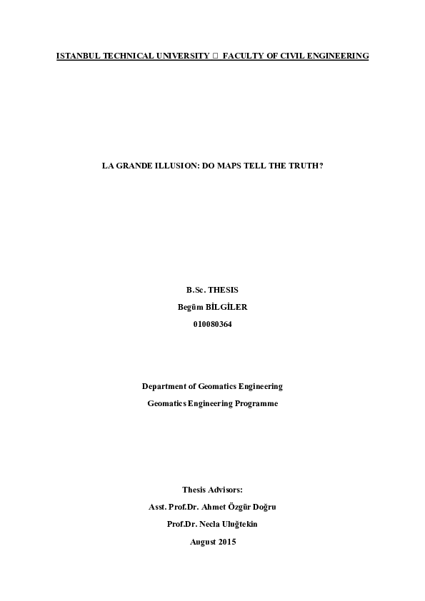 (PDF) LA GRANDE ILLUSION: DO MAPS TELL THE TRUTH?