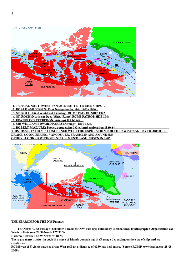(DOC) The Search for the Northwest Passage