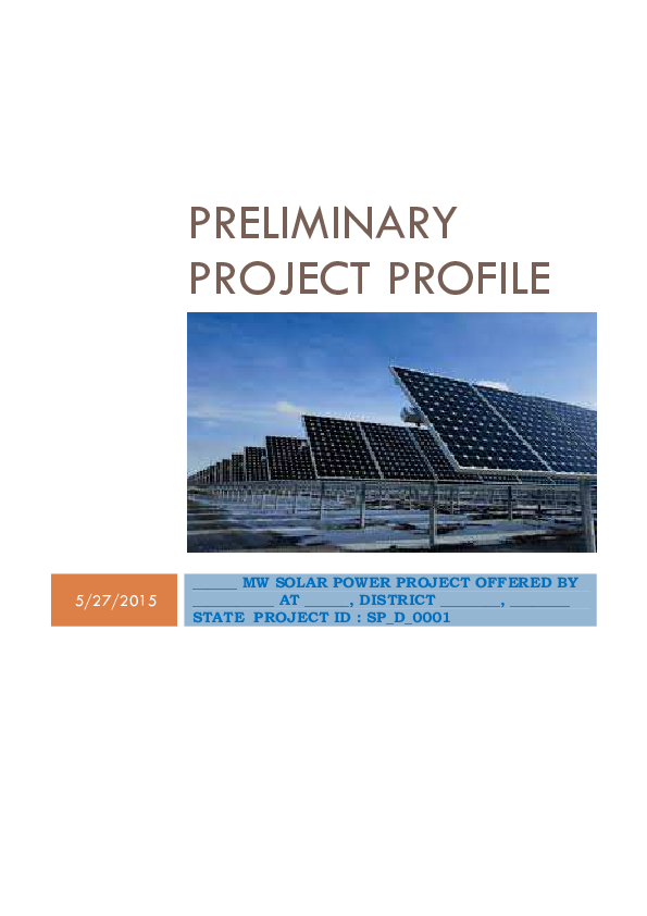 (PDF) Sample Project Profile of the Proposed SPP-colour | Chandrakant ...