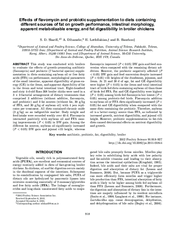 (PDF) Effects of flavomycin and probiotic supplementation to diets ...