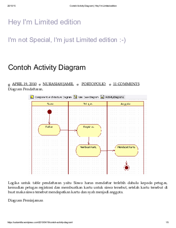 (PDF) Activity diagram
