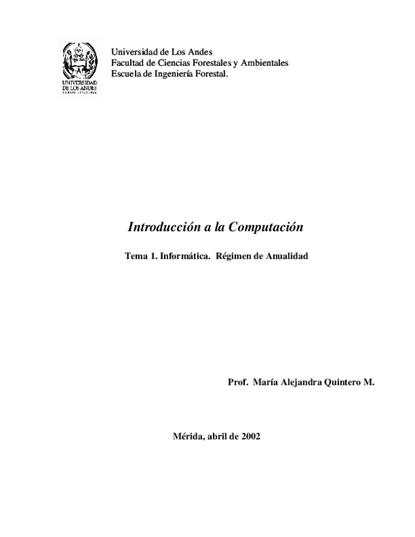 (PDF) Introduccion a la computacion
