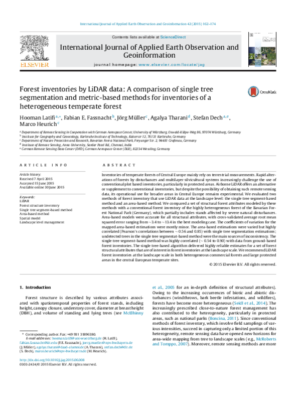 Pdf Forest Inventories By Lidar Data A Comparison Of Single Tree Segmentation And Metric