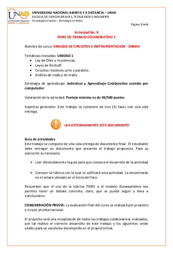 (PDF) Trabajo Colaborativo 1 Circuitos Paralelo y Serie