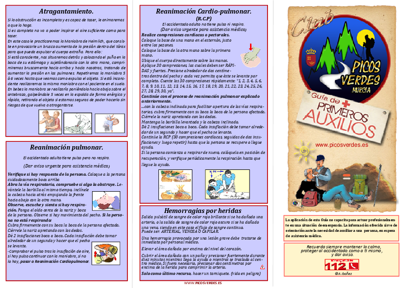 (PDF) triptico GUIA PRIMEROS AUXILIOS