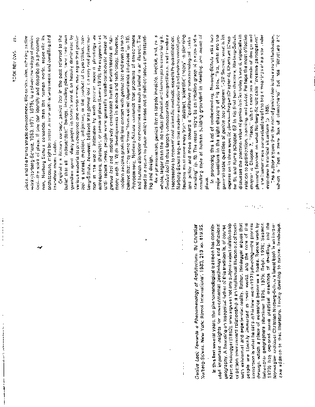 (PDF) review of Christian Norberg-Schulz's GENIUS LOCI--TOWARDS A ...