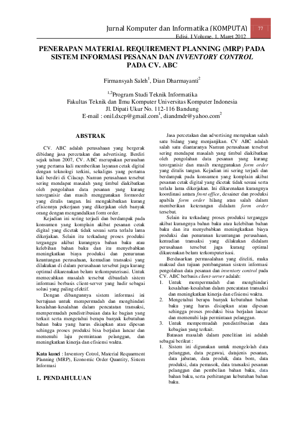 (PDF) Jurnal Komputer dan Informatika (KOMPUTA
