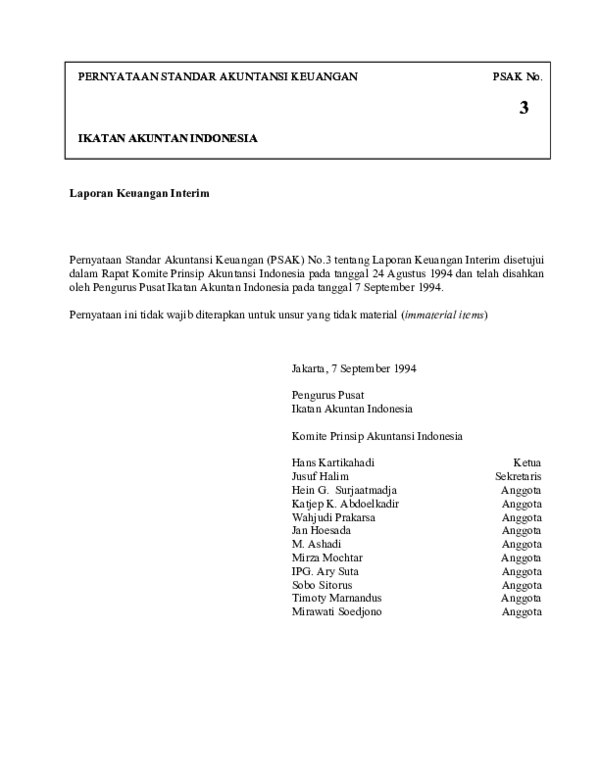 (PDF) psak 03 laporan keuangan interim