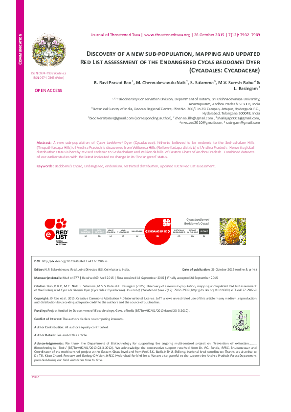 (PDF) Discovery of a new subpopulation, Mapping and updated Red list ...