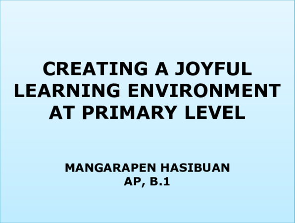 (PPT) CREATING A JOYFUL LEARNING