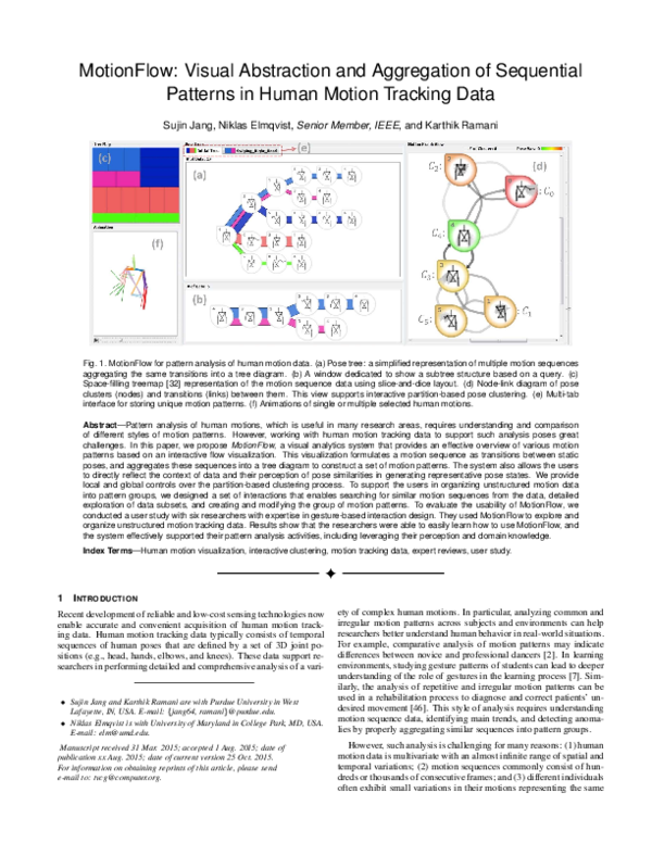 (PDF) MotionFlow: Visual Analysis of Human Motion Patterns