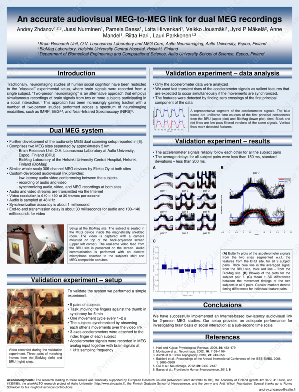 (PDF) An accurate audiovisual MEG-to-MEG link for dual MEG recordings