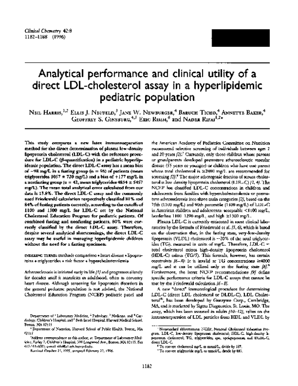 (PDF) Analytical Performance and Clinical Utility of a Bioassay for ...