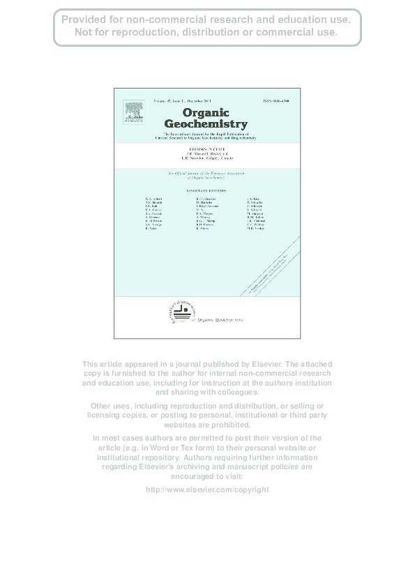 (PDF) Biomarker and isotopic signatures of an early Cambrian ...
