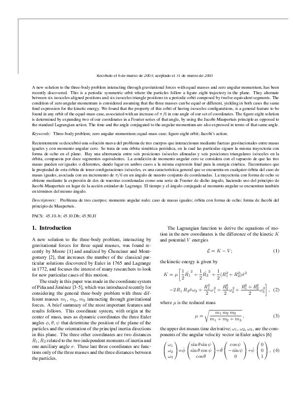 (PDF) The Three-Body Problem | Ram Sudhir Sharma - Academia.edu