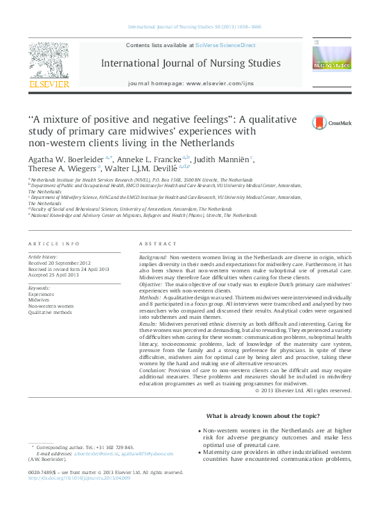 (PDF) “A mixture of positive and negative feelings”: A qualitative ...