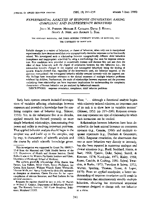 (PDF) Experimental analysis of response covariation among compliant and ...