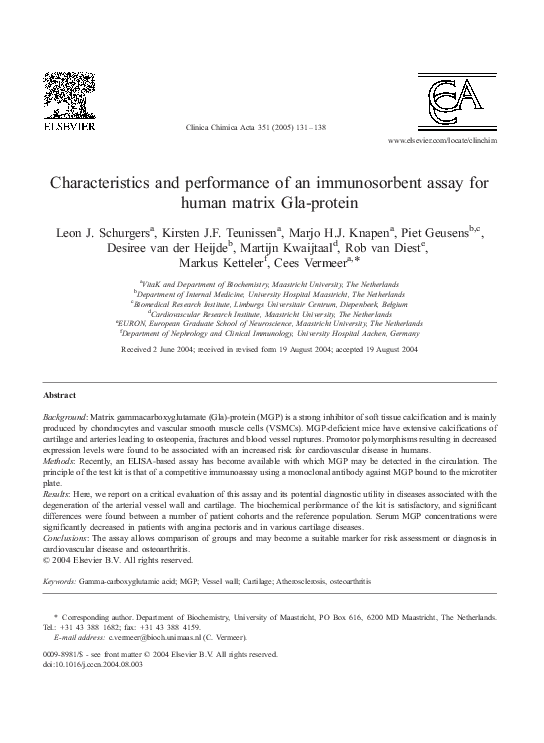 (PDF) Characteristics and performance of an immunosorbent assay for ...