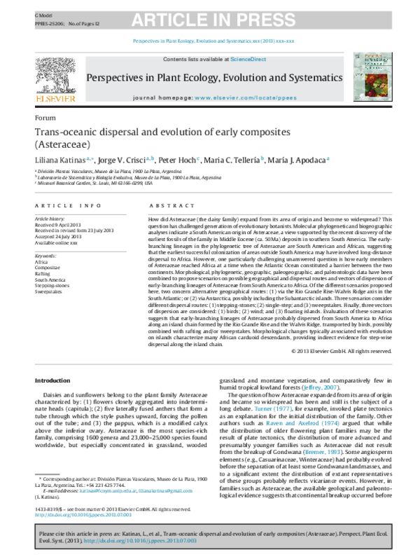 (PDF) Trans-oceanic dispersal and evolution of early composites ...