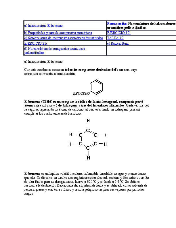 (DOC) Nomenclatura Benceno