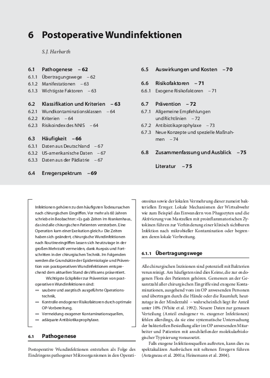 (PDF) Postoperative Wundinfektionen