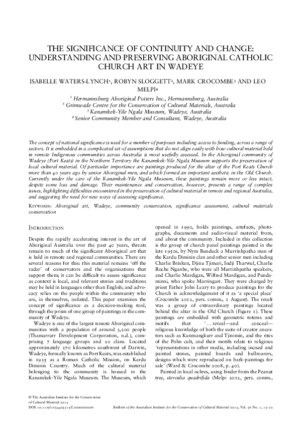 (PDF) THE SIGNIFICANCE OF CONTINUITY AND CHANGE: UNDERSTANDING AND ...