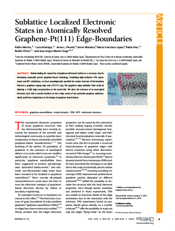 (PDF) Sublattice Localized Electronic States in Atomically Resolved ...