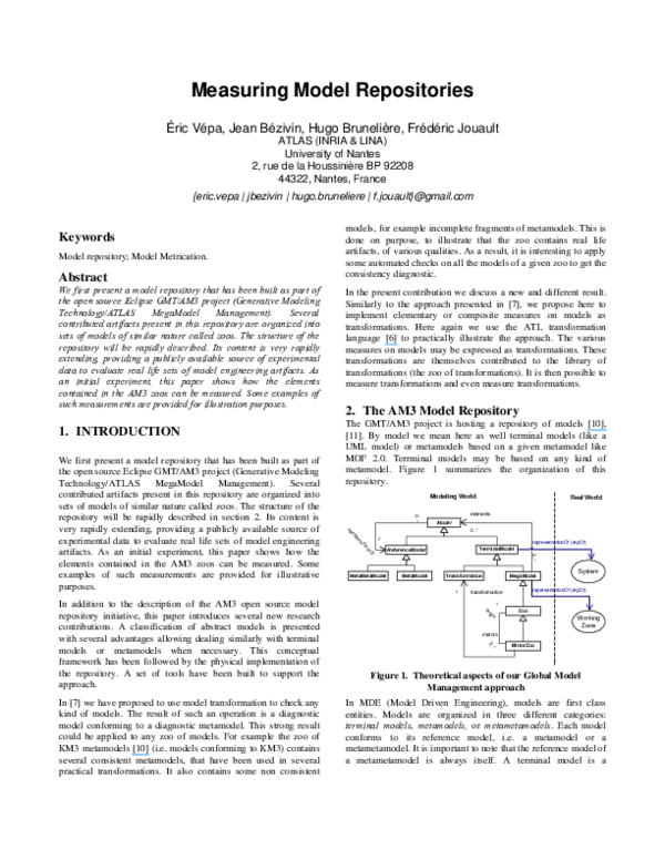 (PDF) Measuring model repositories
