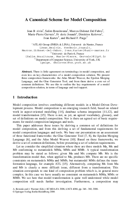 (PDF) A Canonical Scheme for Model Composition