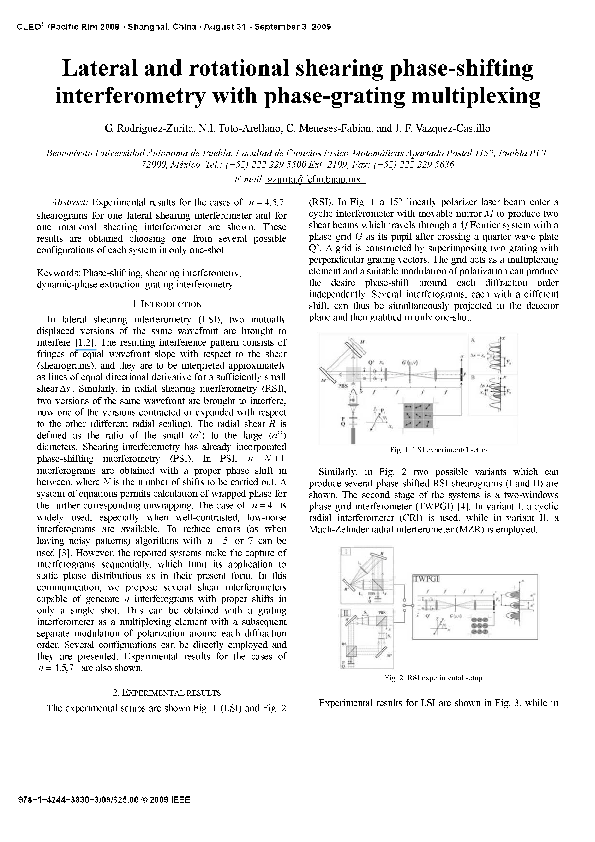(PDF) Lateral and rotational shearing phase-shifting interferometry ...