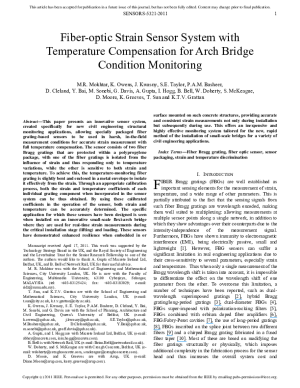 (PDF) Fiber-Optic Strain Sensor System With Temperature Compensation ...