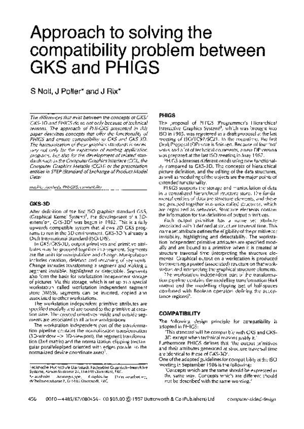 (PDF) Approach to solving the compatibility problem between GKS and PHIGS