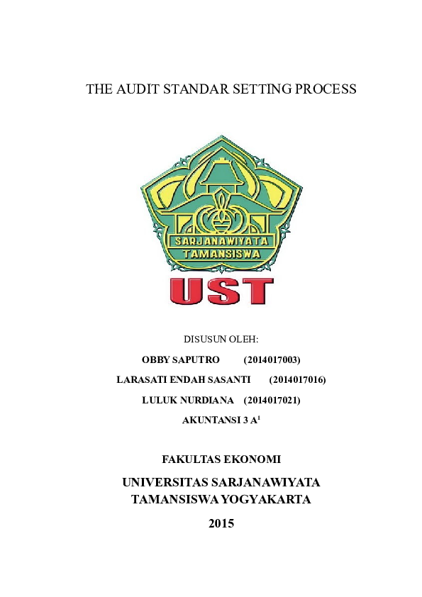 (DOC) THE AUDIT STANDAR SETTING PROCESS