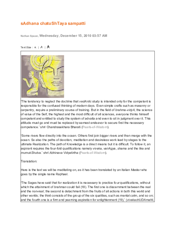 (PDF) sAdhana chatuShTaya sampatti