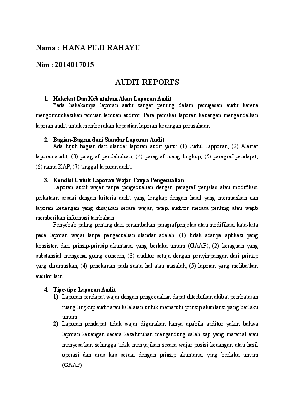 Resume Bab 3 AUDIT REPORTS