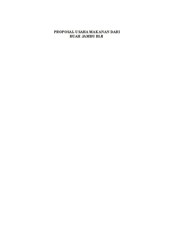 (DOC) PROPOSAL USAHA jambu new