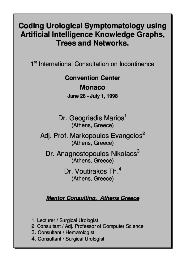 (PDF) Coding Urological Symptomatology using Artificial Intelligence ...