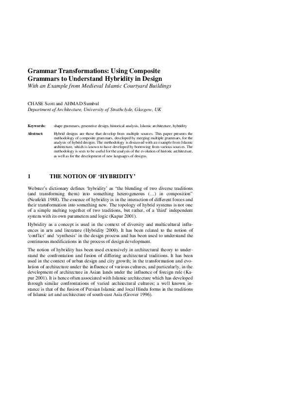 (PDF) Grammar Transformations: Using Composite Grammars to Understand Hybridity in Design, With ...