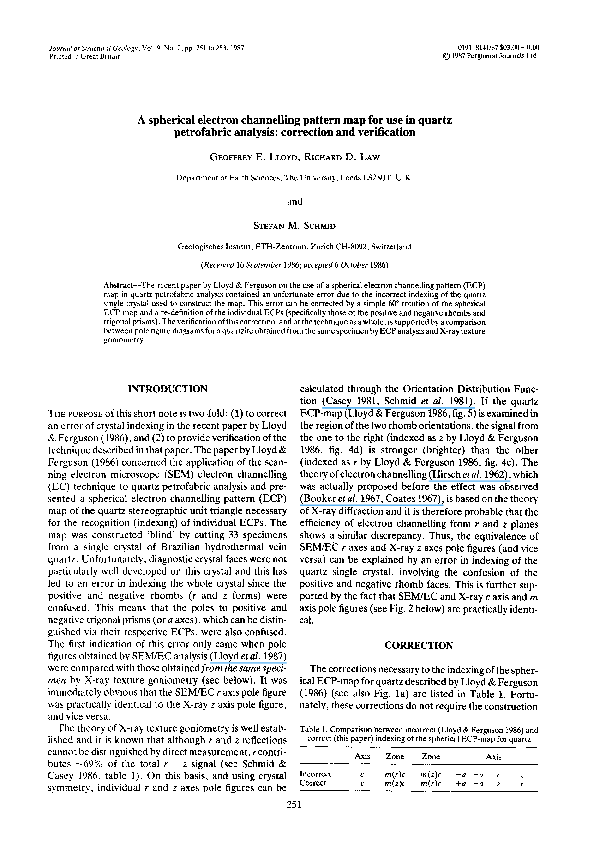 (PDF) A spherical electron channelling pattern map for use in quartz ...