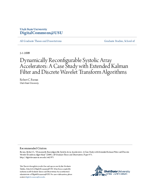 (PDF) Dynamically reconfigurable systolic array accelerators: a case study with extended Kalman ...
