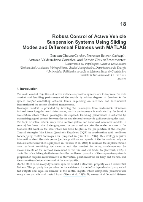 (PDF) Robust Control of Active Vehicle Suspension Systems Using Sliding ...