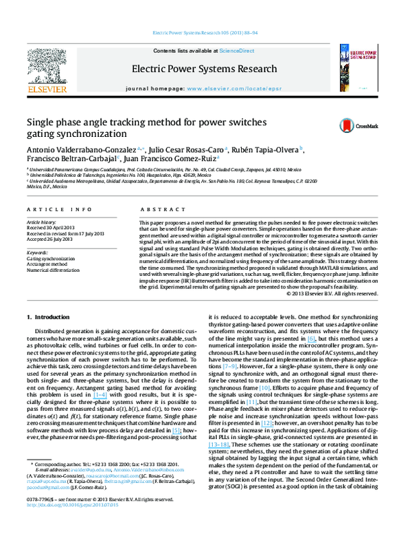(PDF) Single phase angle tracking method for power switches gating ...