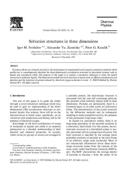 (PDF) Solvation structures in three dimensions