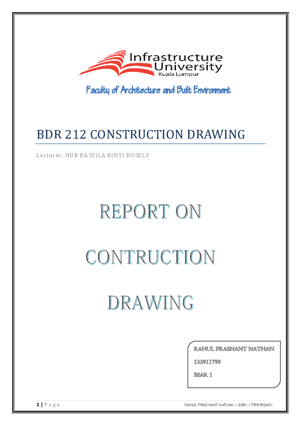 (PDF) construction drawing report