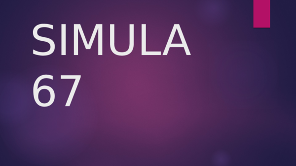 (PPT) Simula67