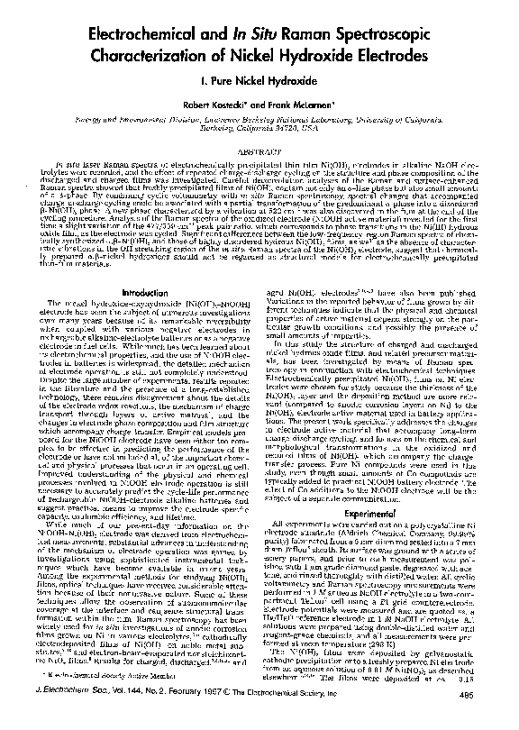 (PDF) Electrochemical and In Situ Raman Spectroscopic Characterization ...