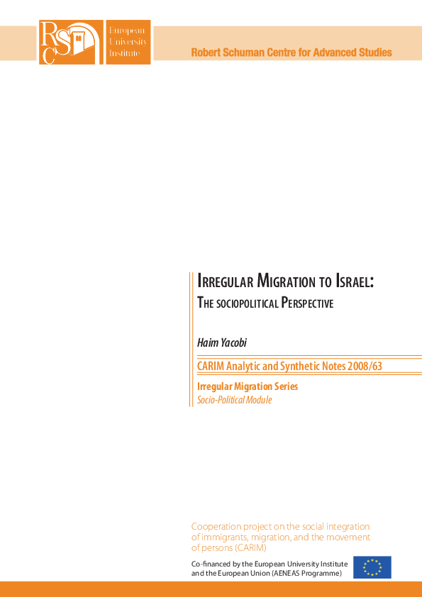 (PDF) IRREGULAR MIGRATION TO ISRAEL
