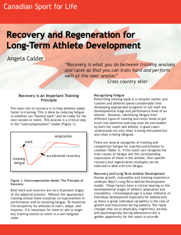 (PDF) LONG-TERM ATHLETE DEVELOPMENT: TRAINABILITY IN CHILDHOOD AND ...